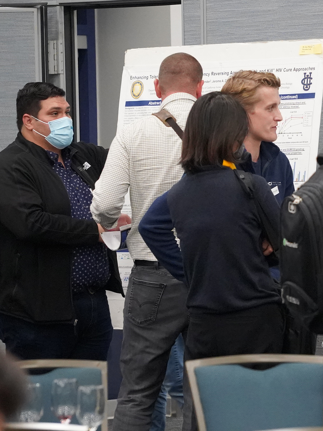 Jose Moran (Marsden Lab) presents a poster at the Immunology Fair ...